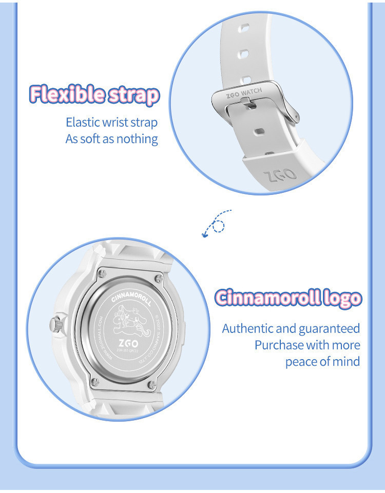 ZGO x Sanrio Cinnamoroll jam tangan perempuan Watch Quartz Waterproof ...