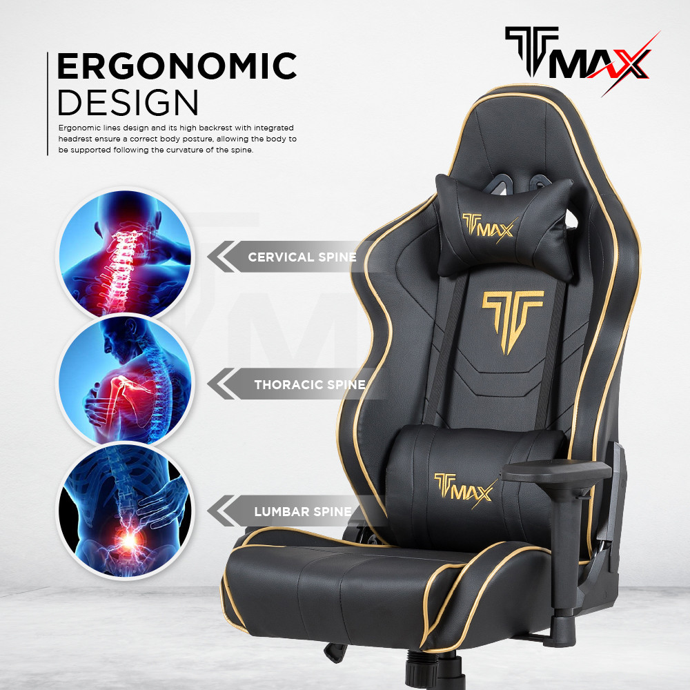 TMAX RX-MAX Gaming Chair with 4D Armrest Professional Design Adjustable ...