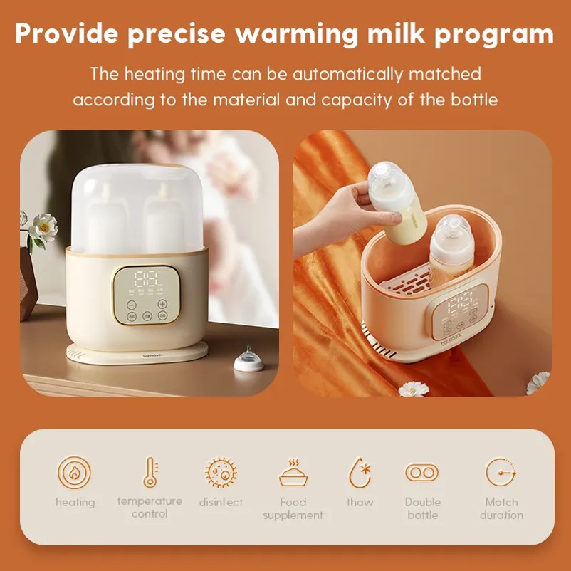 Boboduck Bottle Warmer Electric Multi-function, Double / Single Baby ...