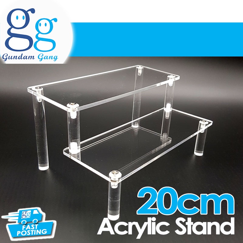 Hobby Figure Toy Acrylic Display Stand 20cm Double Layers [Gundam Gang ...