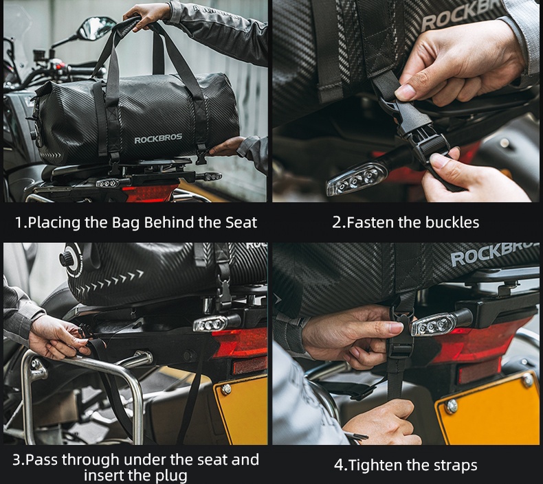【MY Delivery】ROCKBROS Motorcycle 20L/30L/40L/50L/60L Large Capacity ...