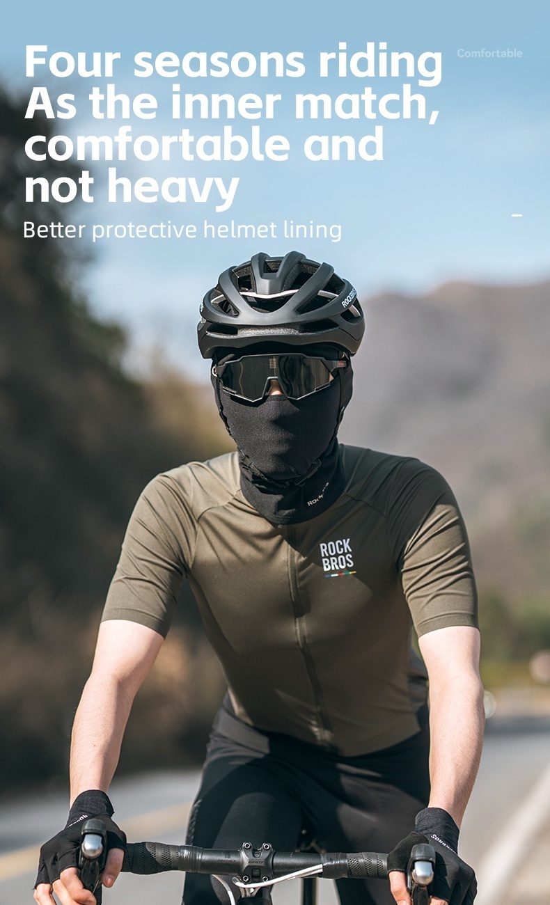 【MY Delivery】ROCKBROS Motorcycle Mask Head Cover Cycling Full Face Sun ...