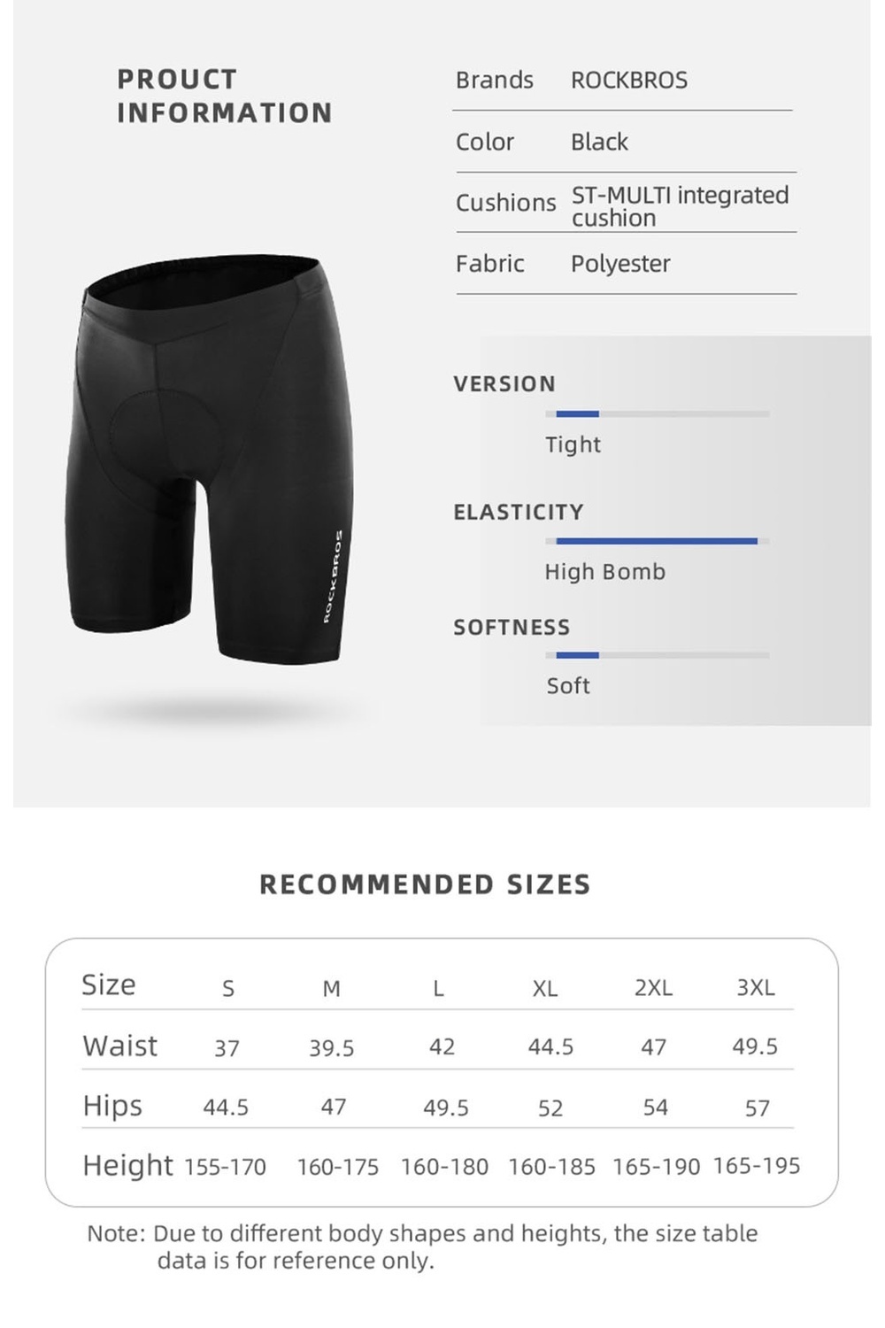 【MY Delivery】ROCKBROS 3D Summer MTB Bike Shorts Men Women Breathable Sponge Shock Absorption ...
