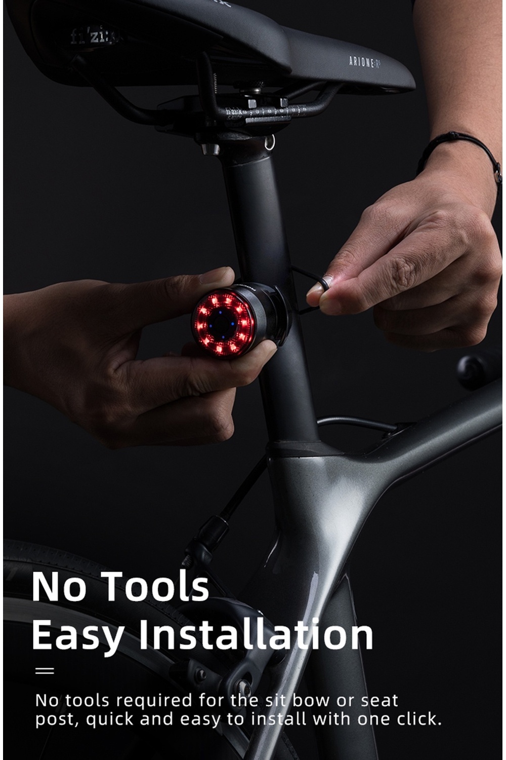 【MY Delivery】ROCKBROS Bicycle Light USB Charging Taillight Safety Night ...