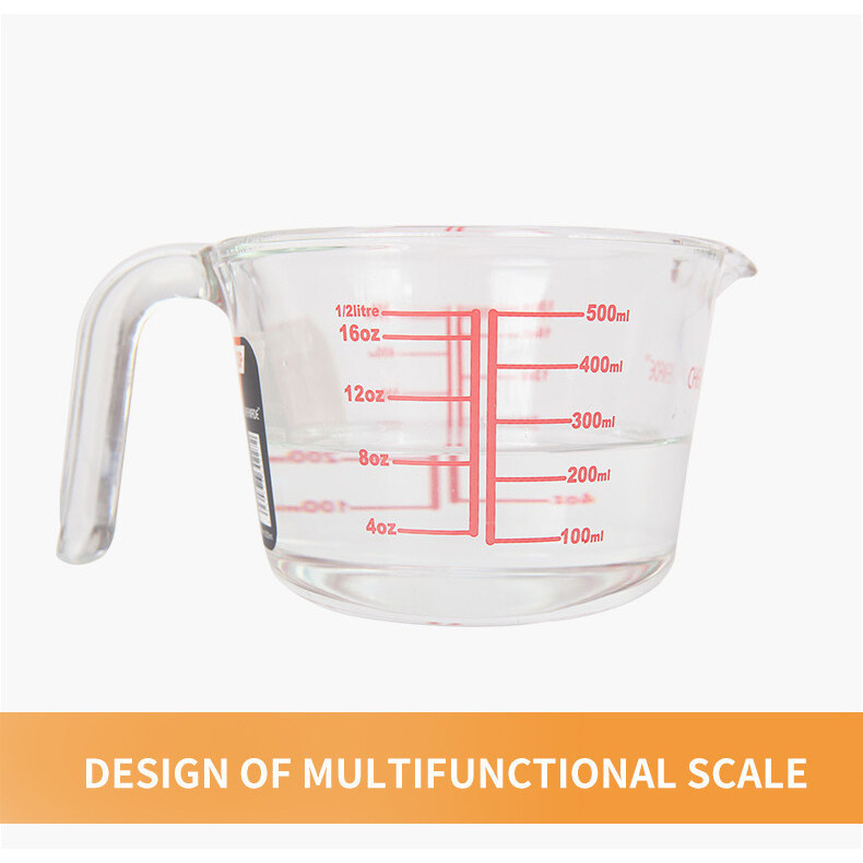 [CHEFMADE.os] 500ml Glass Measurement Jug Star Measuring Cup Measuring ...