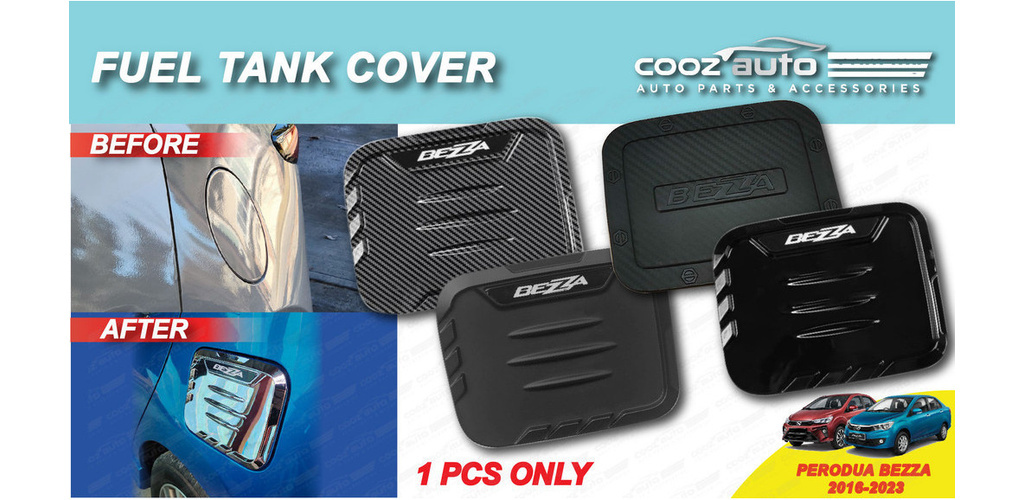 Perodua Bezza 2016 - 2024 Car Chrome Black Carbon Fuel Tank Cap Cover ...