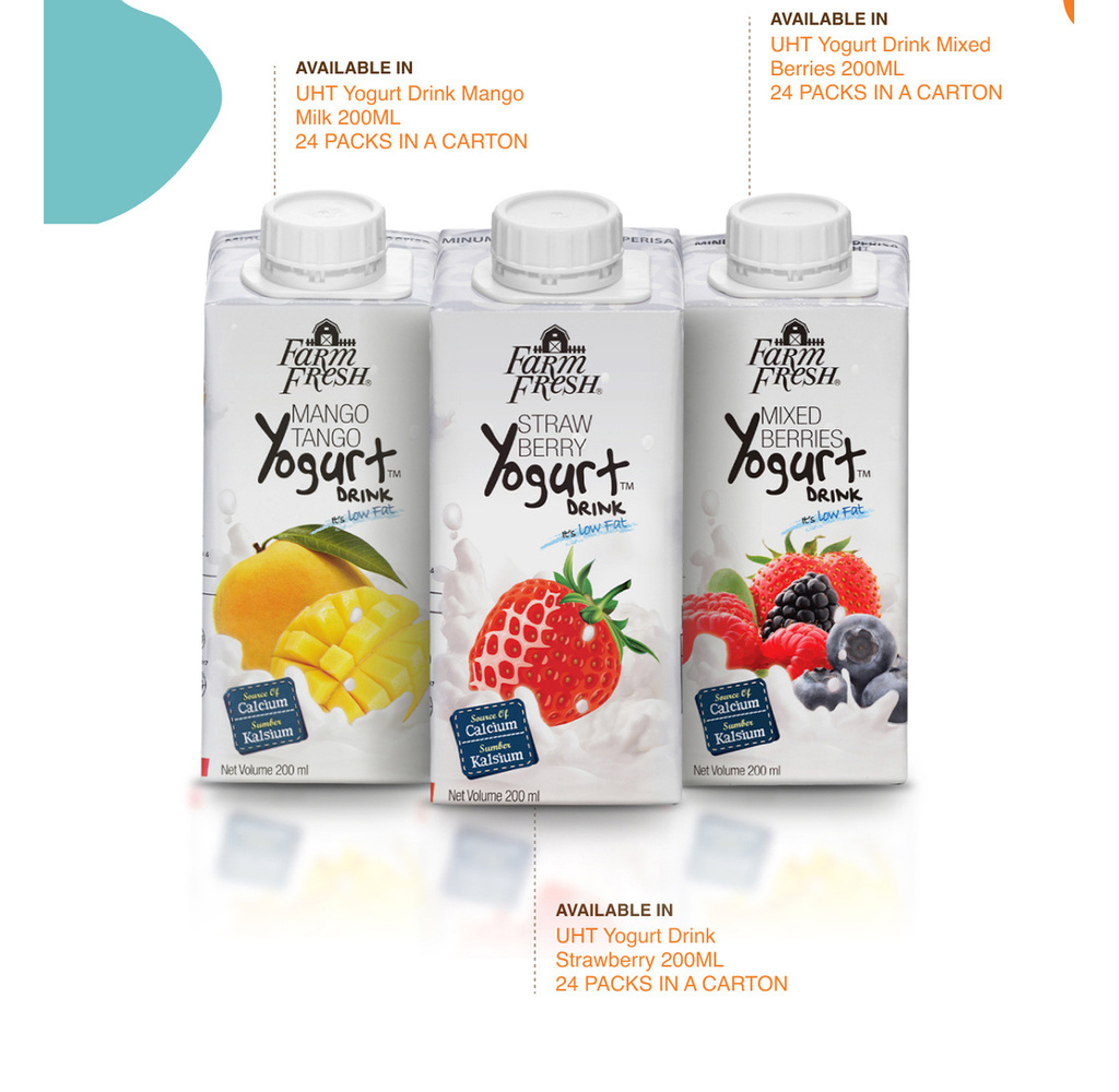 Farm Fresh UHT Yogurt Drink Strawberry 200ml x 24 Packs | Shopee Malaysia