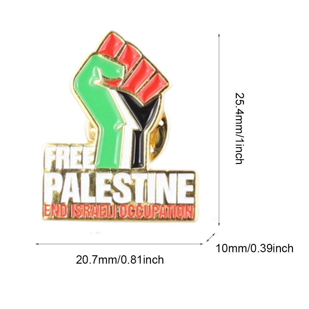 Mini Palestine Flags Brooches Metal Palestine National Flags Badge for ...