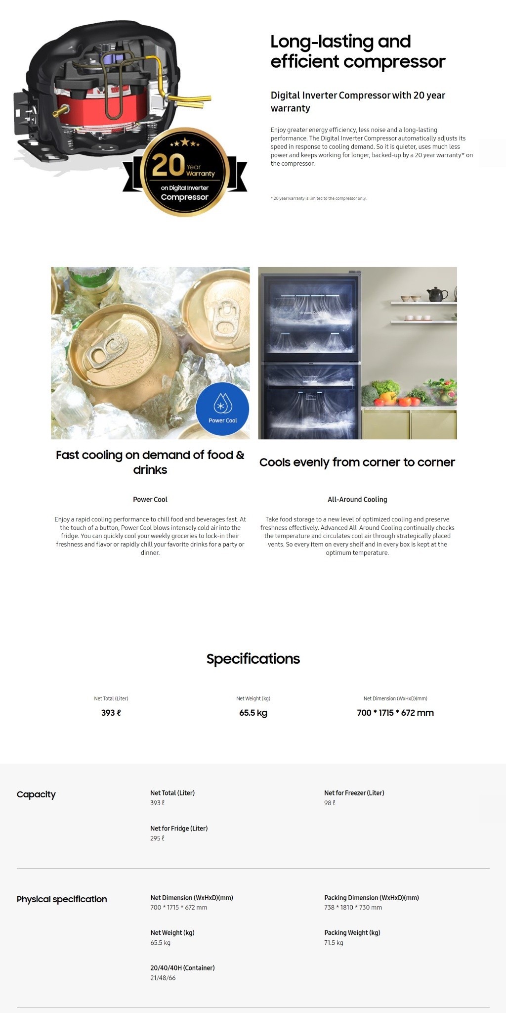 [NEW] Samsung Bespoke Top Mount Freezer 404L | AI Energy Mode ...