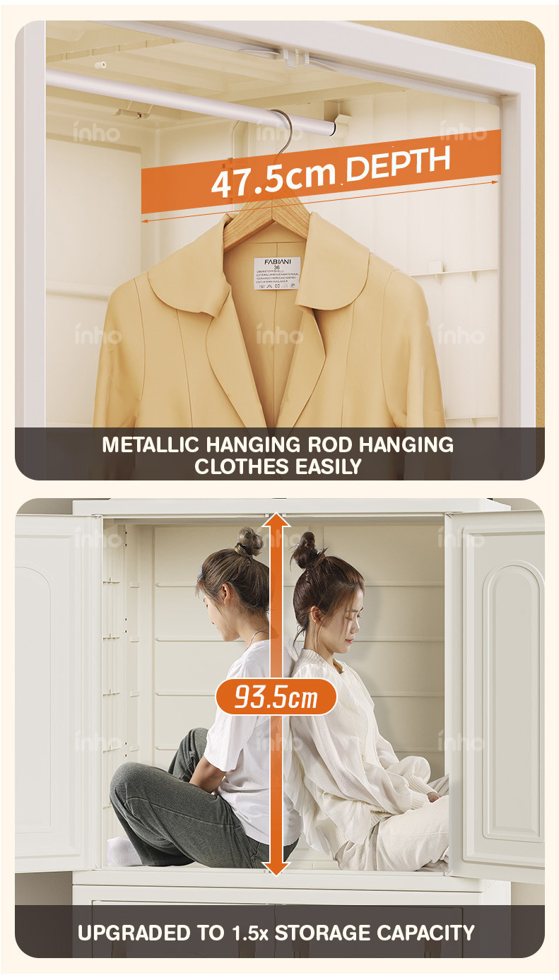 【𝟲𝟬% 𝗢𝗙𝗙𝗘𝗥 𝗖𝗟𝗘𝗔𝗥𝗔𝗡𝗖𝗘】INHO L58/70cm Moveable Folding Kids Adult Wardrobe ...