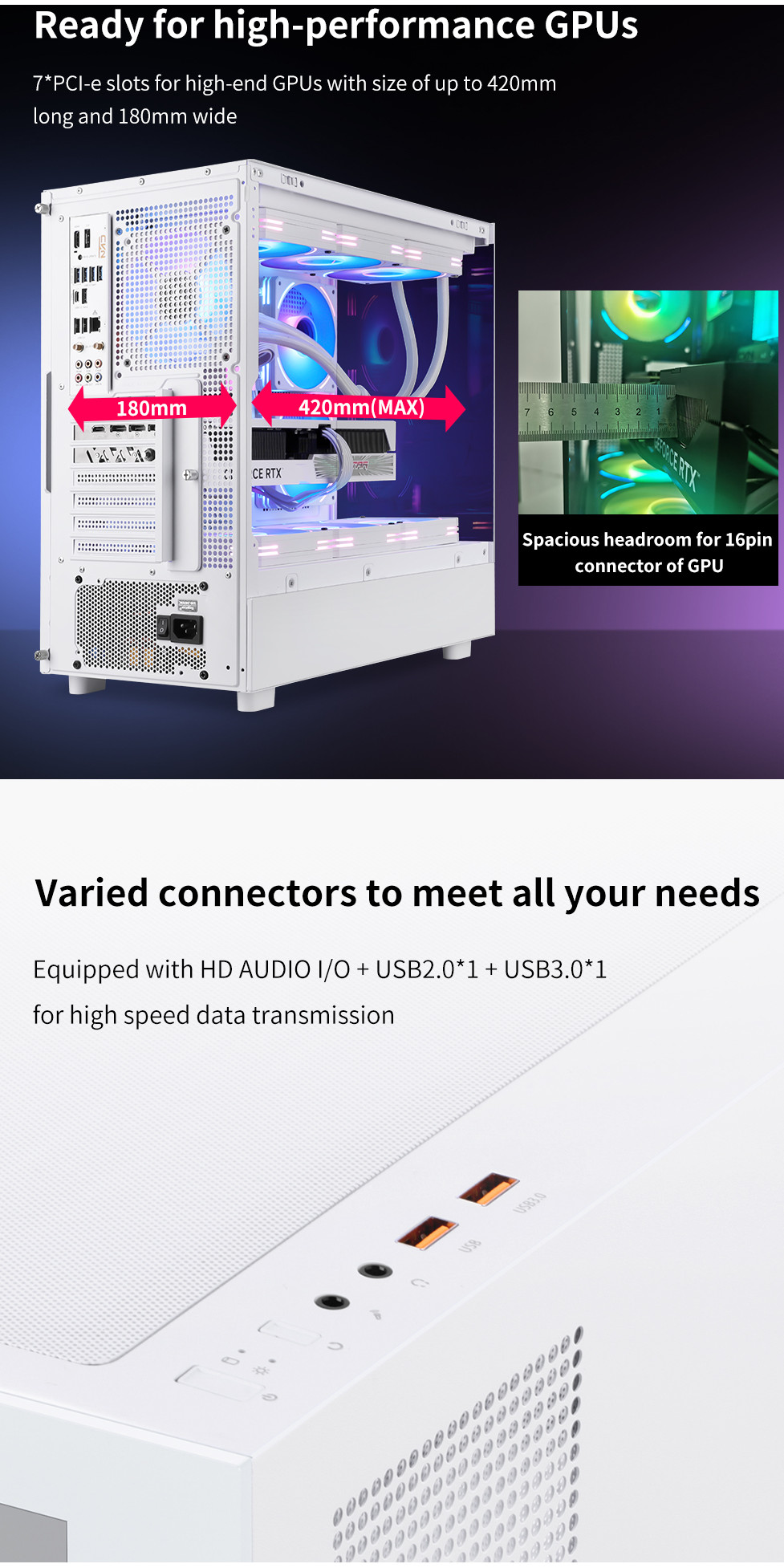 Segotep Endura PRO+ ARGB TG ATX Chassis - Black / White | Shopee Malaysia