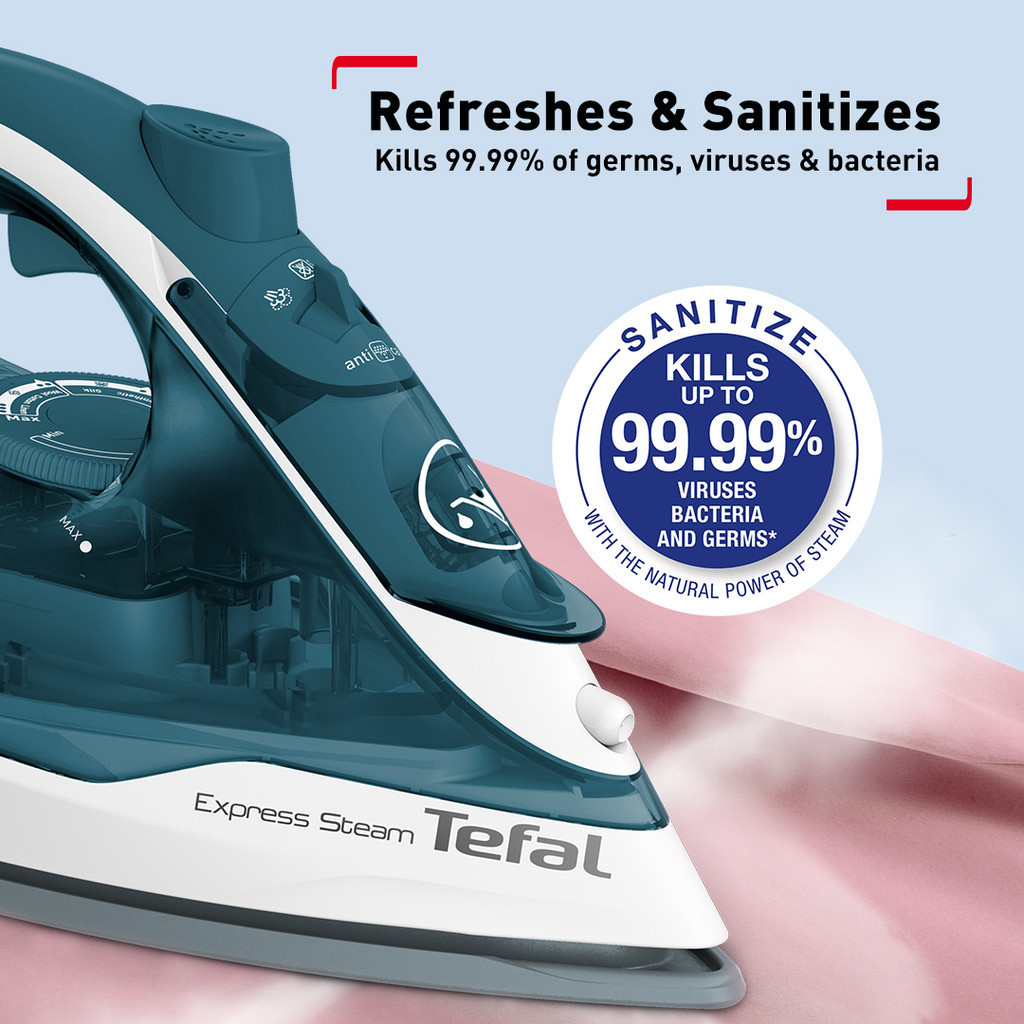 Tefal Express Steam FV2831 Steam Iron (2400W, 40/210g/min steam output ...