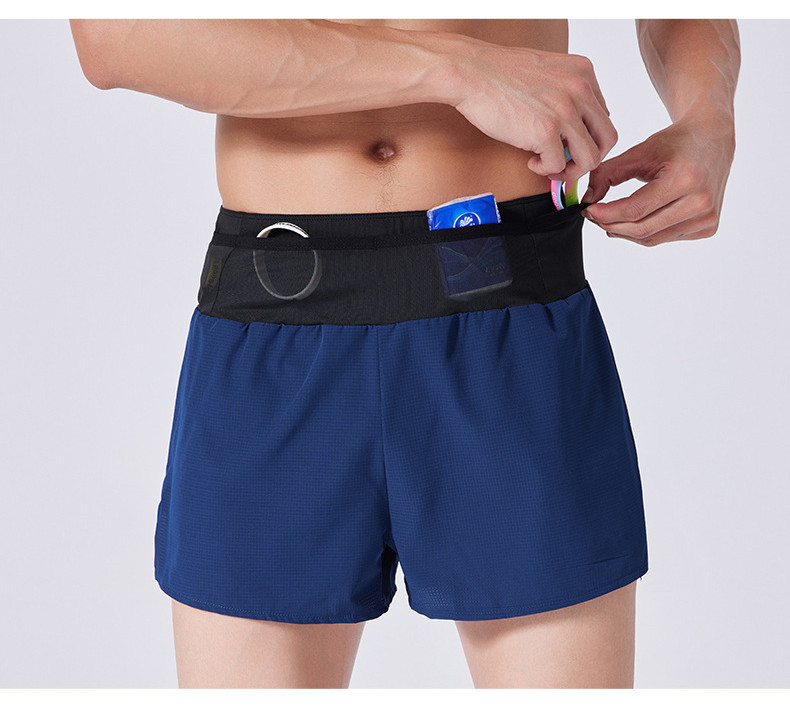 (S-4XL)Men Women 2 Layers Quick Dry Marathon Running Shorts Exercise ...