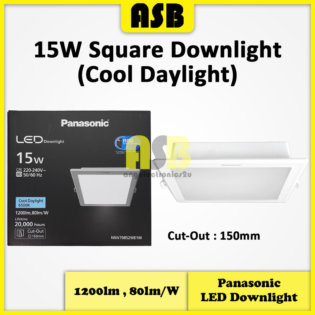 (1pc) Panasonic LED Downlight Square Panel Light Ceiling Light 12W ...