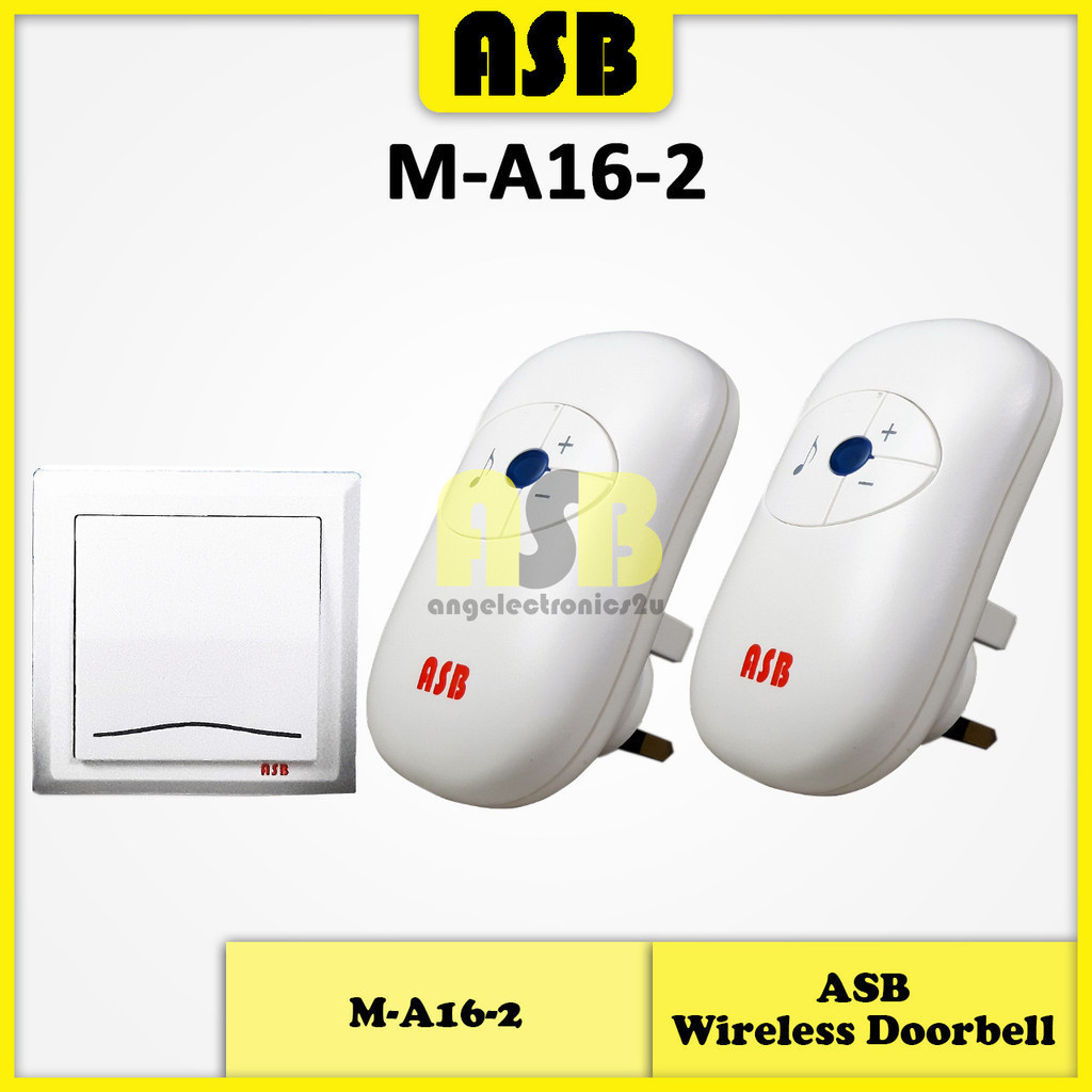 (1pc) ASB Wireless Door Bell Waterproof UK 3 Pin Plug 36 Ringtones 100M ...
