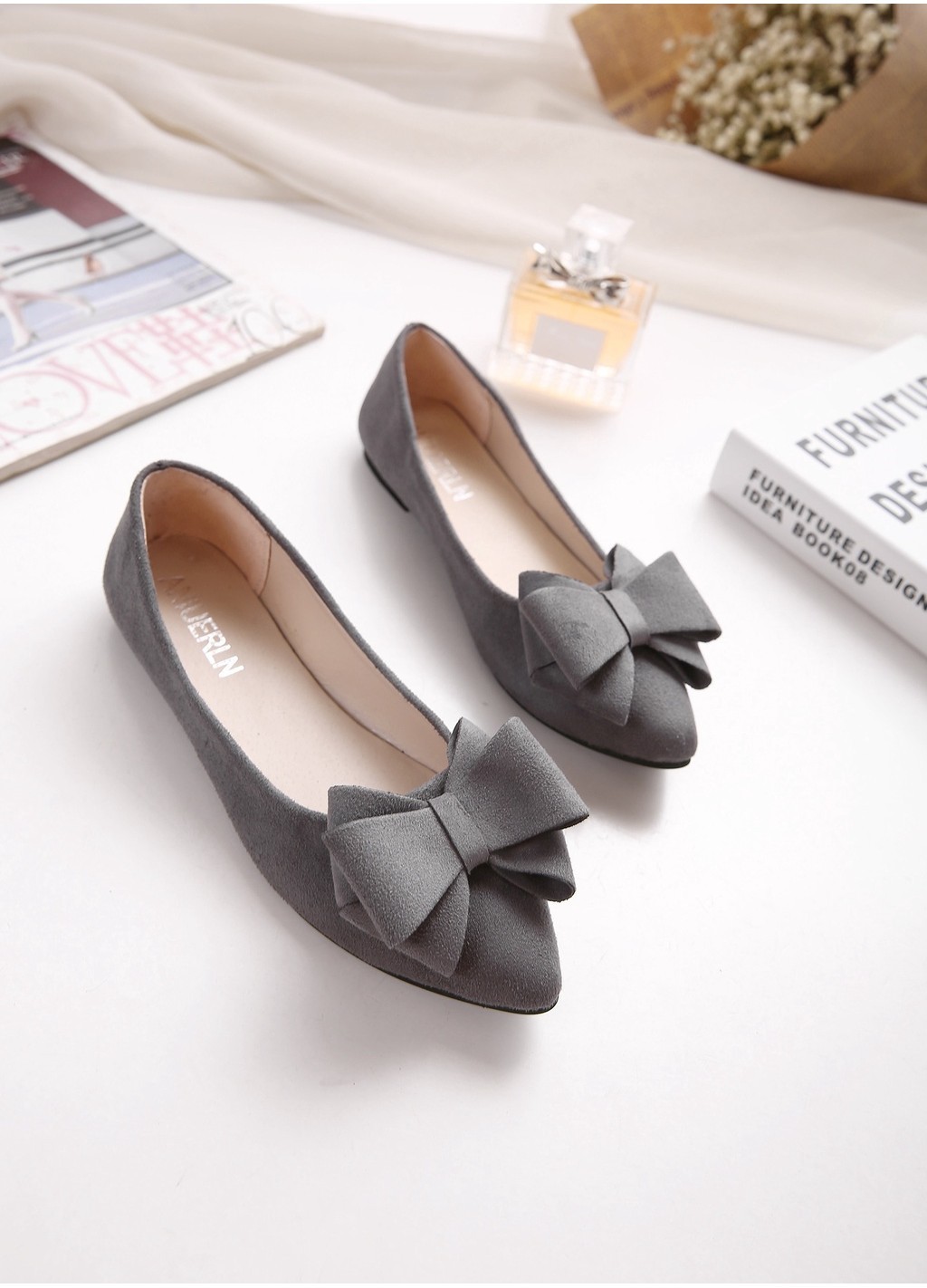 Smartchoice* Kasut Sandal Tapak Rata Wanita Cantik Reka Bentuk Mulut ...