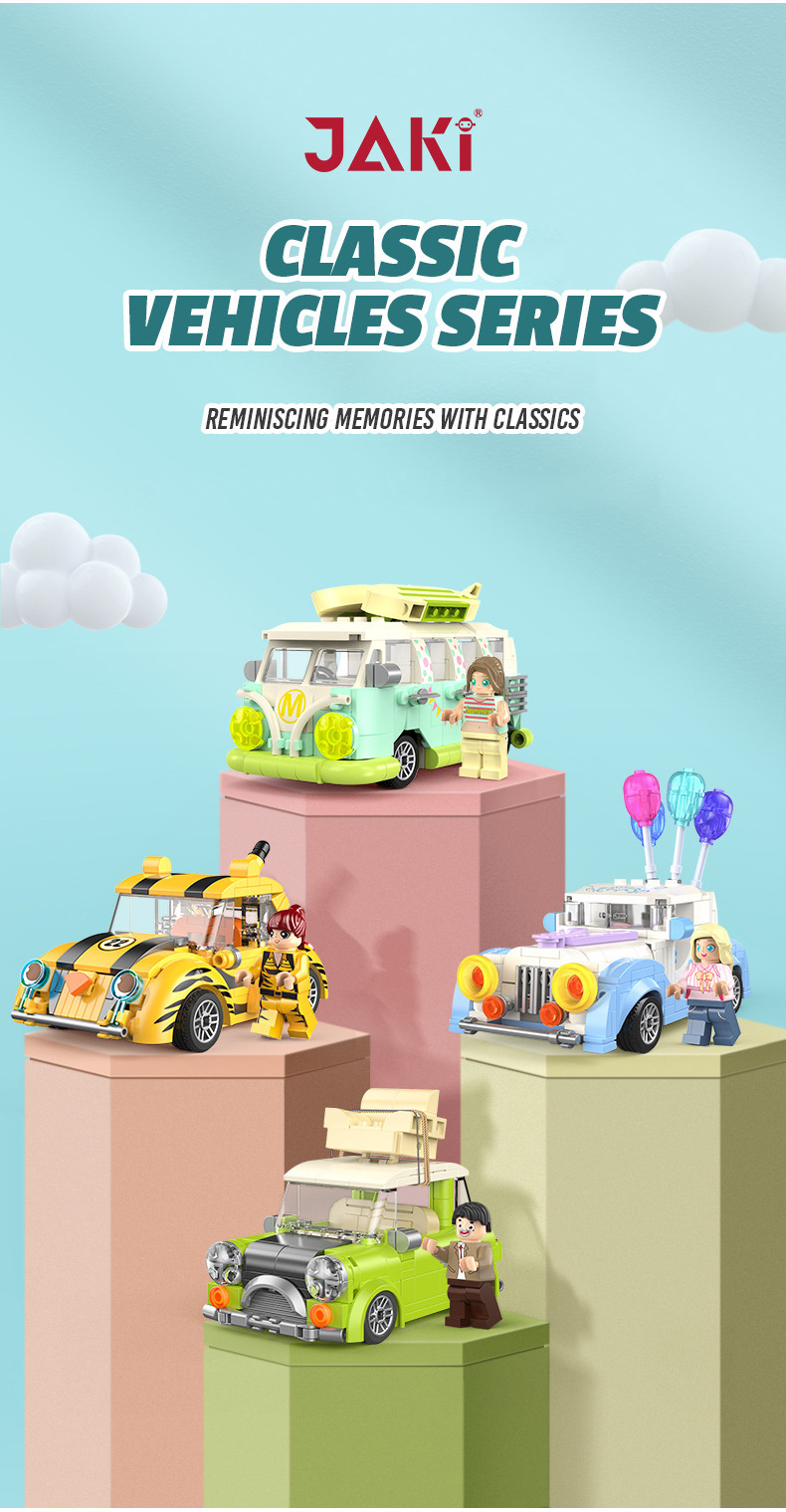 Jaki Vintage Classics Retro Vehicle Series Building Blocks Bricks ...