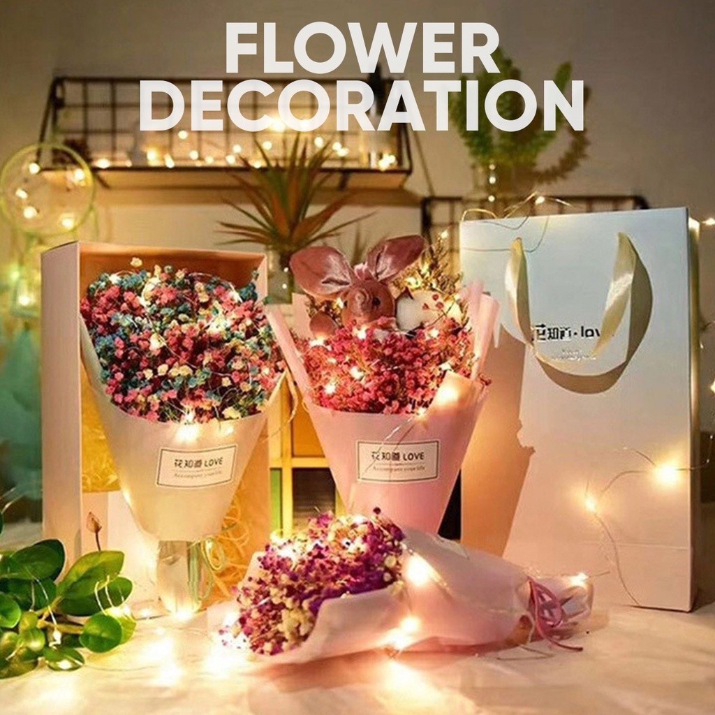 (Free Batteries) LED Light Strip Gift Box Lampu Kotak Hadiah Hiasan ...