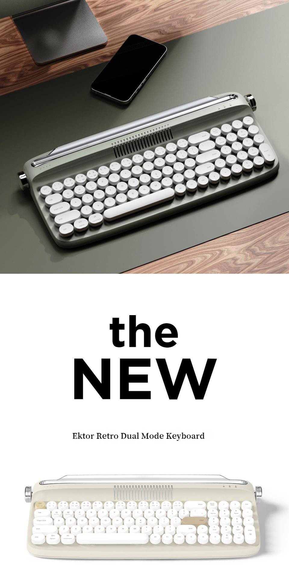 Actto B309 Keyboard 82keys Retro Bluetooth Wireless Keyboard Charging ...