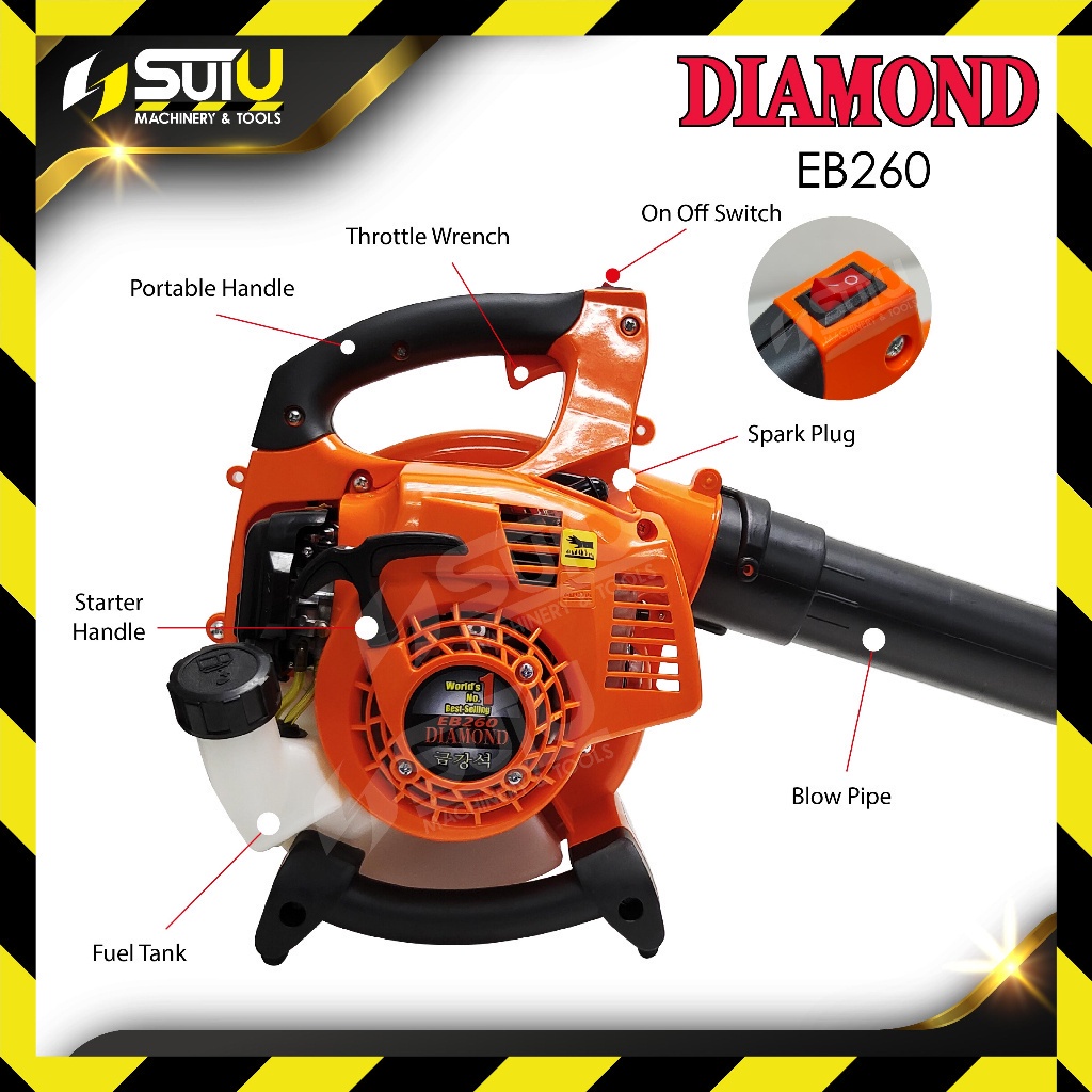 DIAMOND EB260 26CC Gasoline Hand Held Blower 0.65kW 7500RPM | Shopee ...