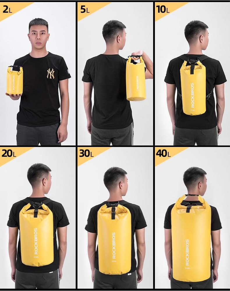【MY Delivery】ROCKBROS Outdoor Ocean Pack Waterproof Dry Bucket Bag (2L/5L/10L/20L/30L/40L ...