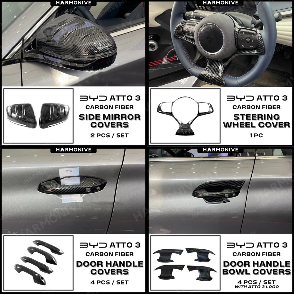 BYD ATTO 3 Accessories Interior Carbon Fiber Side Mirror Door Handle ...