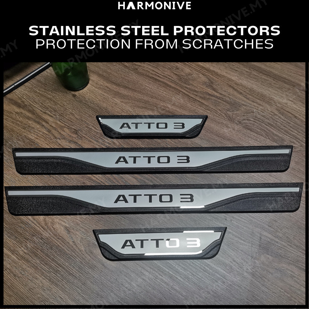 BYD ATTO 3 Stainless Steel Door Step Protectors (4 PCS/SET) | Shopee ...