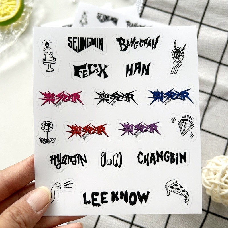 Kpop Stray Kids ROCK-STAR Ticker Cartoon Transparent PVC Waterproof ...