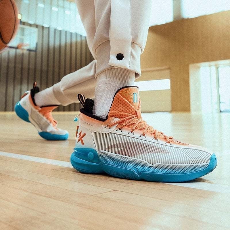 Anta Men KT9 Basketball Shoes - White/Orange/Blue 812341101-8 | Shopee ...