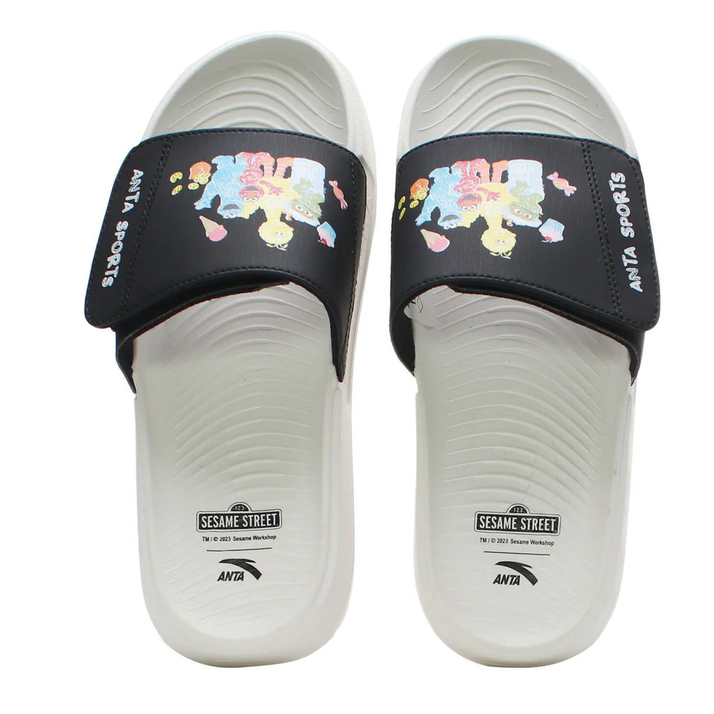 ANTA Women Lifestyle Slippers 822338515-2 Ivory White/Black (Kasut ...