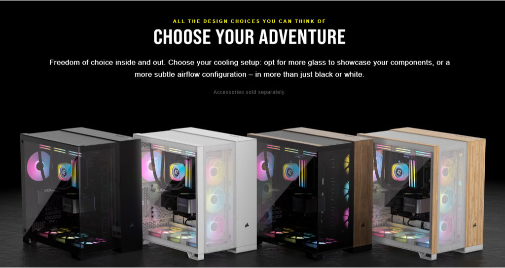 CORSAIR 6500D AIRFLOW Mid-Tower Dual Chamber PC Case - Black / White ...