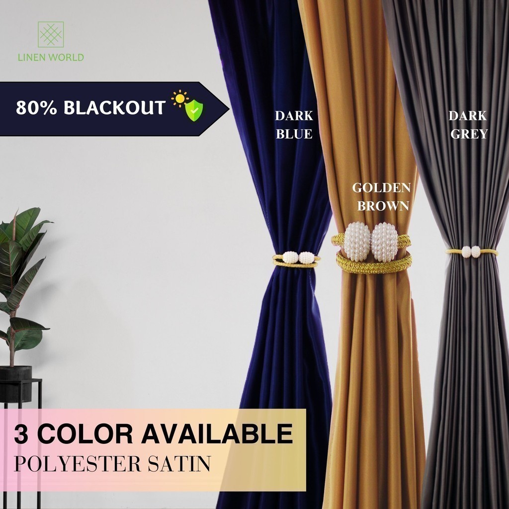 Jun15 LTD| Langsir Semi Blackout, Langsir Tebal, Curtain Plain Warna ...