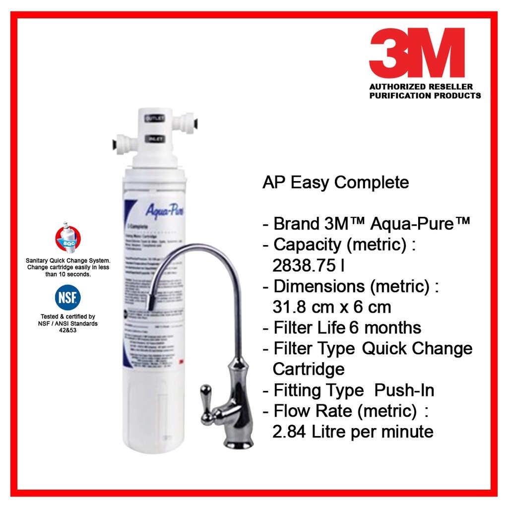 3M AP Easy Complete Drinking Water Filter System w Installation / 3m ...