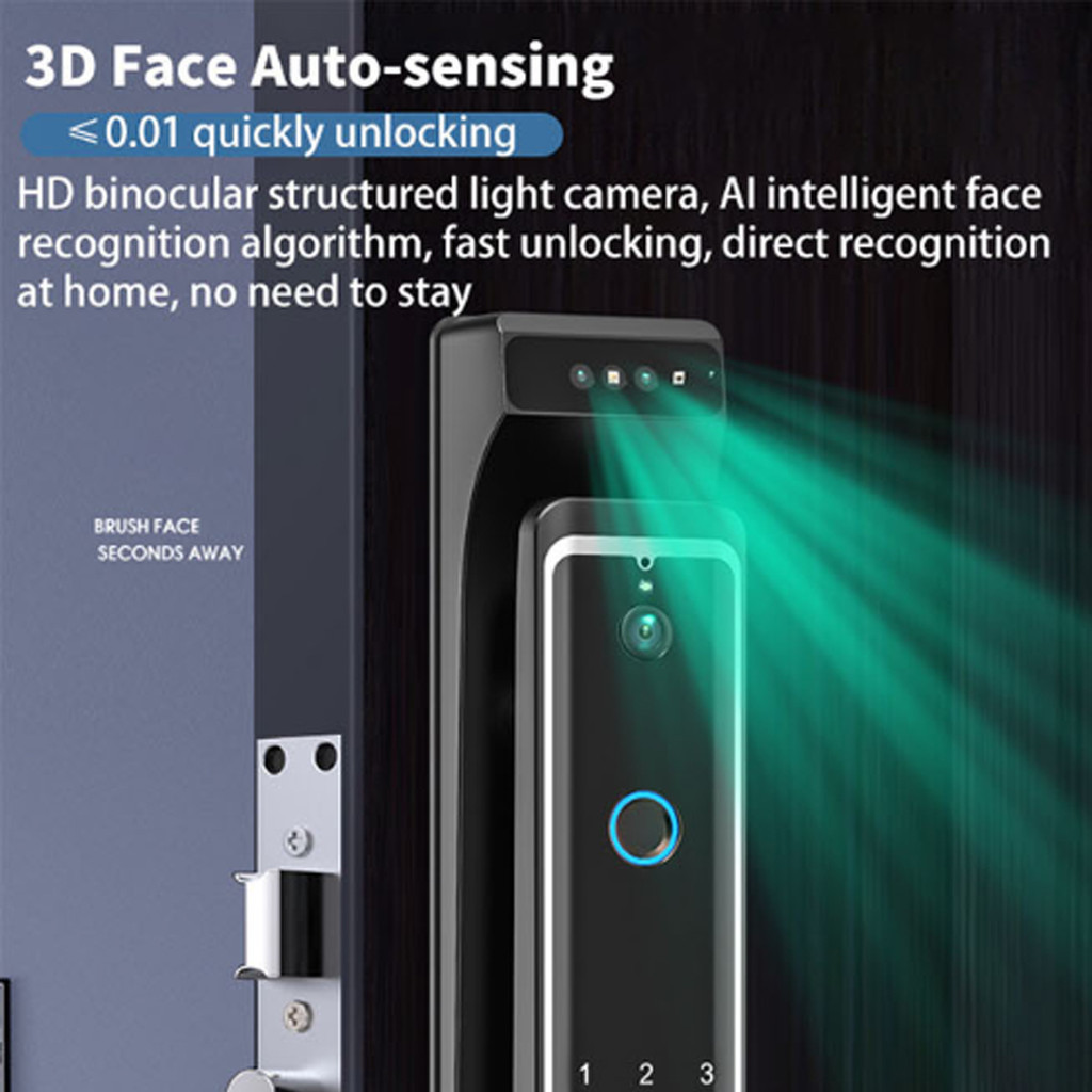 Novalock NDM 9802 V-PRO SMART DIGITAL DOOR LOCK (Face Recognition, Door ...