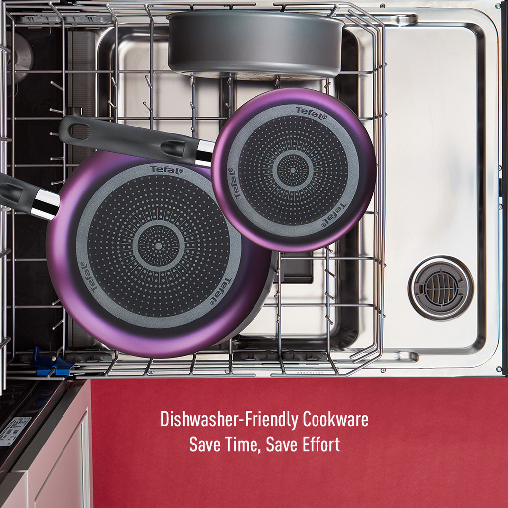 Tefal Cooking Source 3pcs Set (Frypan (24cm) + Saucepan (18cm) + Glass ...