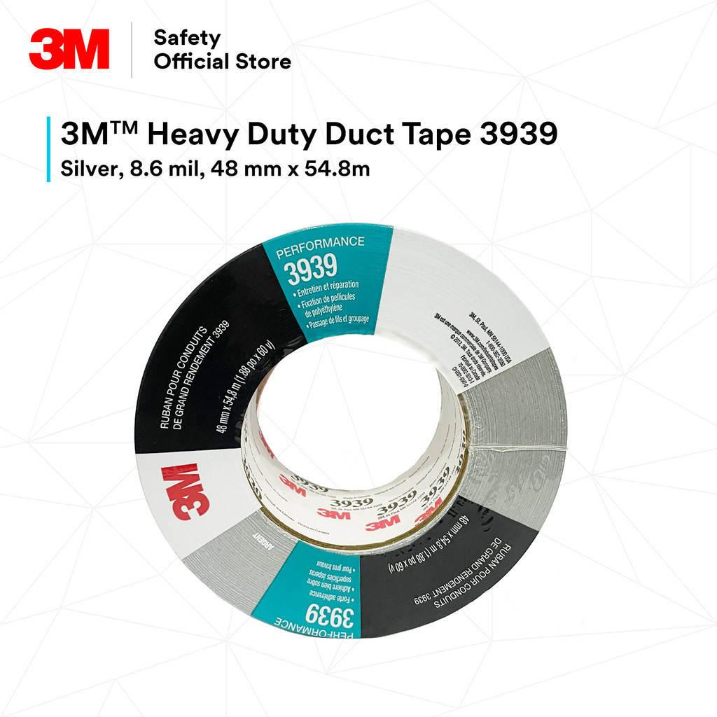 3M™ Heavy Duty Duct Tape 3939 Silver/ Duct Tape/Splicing Masking/Made ...