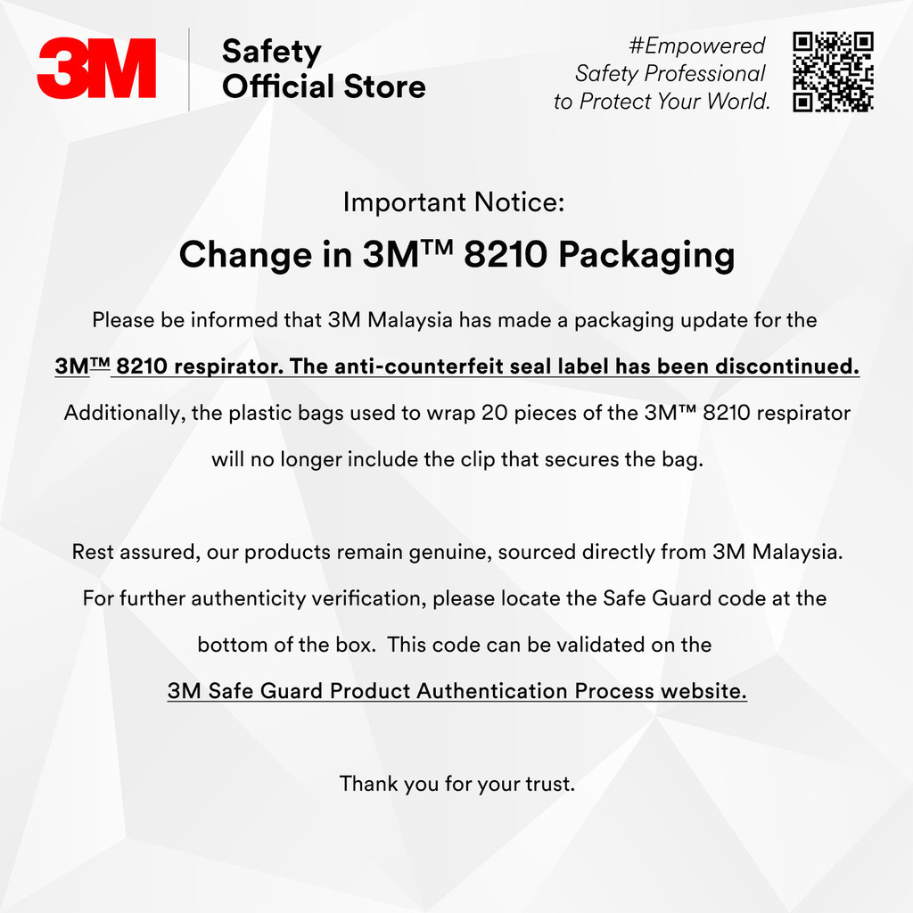 [Sell by Case] 3M™ 8210 N95 Particulate Disposable Respirator/ Haze ...