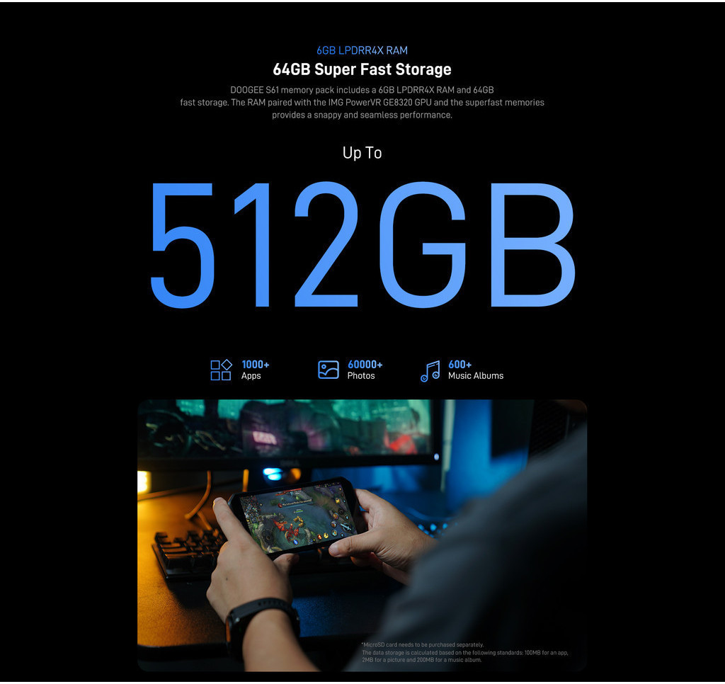 OUKITEL Doogee S61 Rugged Mobile Phone, IP68 Waterproof Smartphone ...