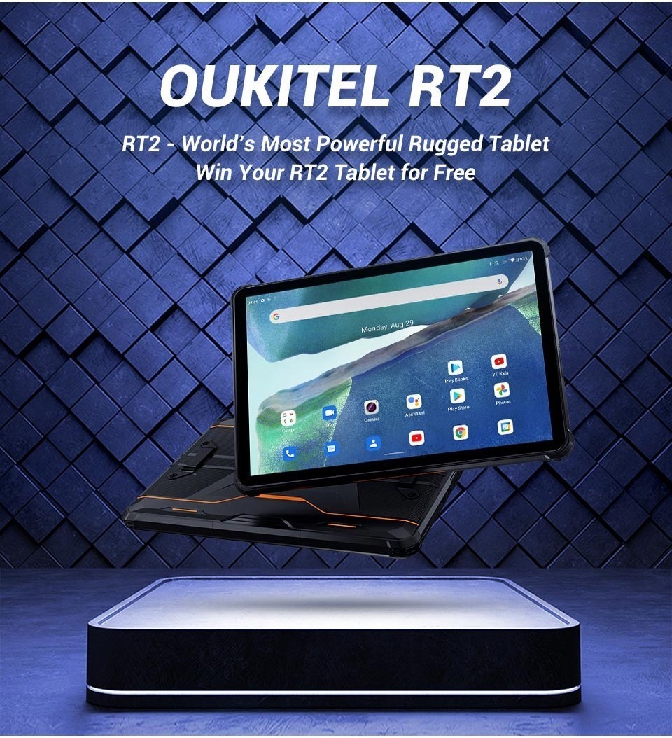 OUKITEL RT2 (10.1" FHD+/20000mAh/Octa Core/13GB+128GB/IP68/Android 12 ...