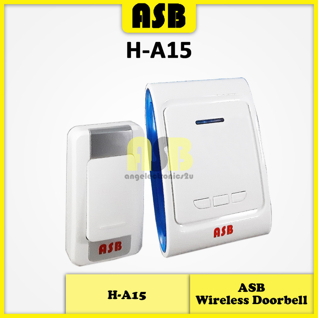 (1pc) ASB Wireless Door Bell Waterproof UK 3 Pin Plug 36 Ringtones 100M ...