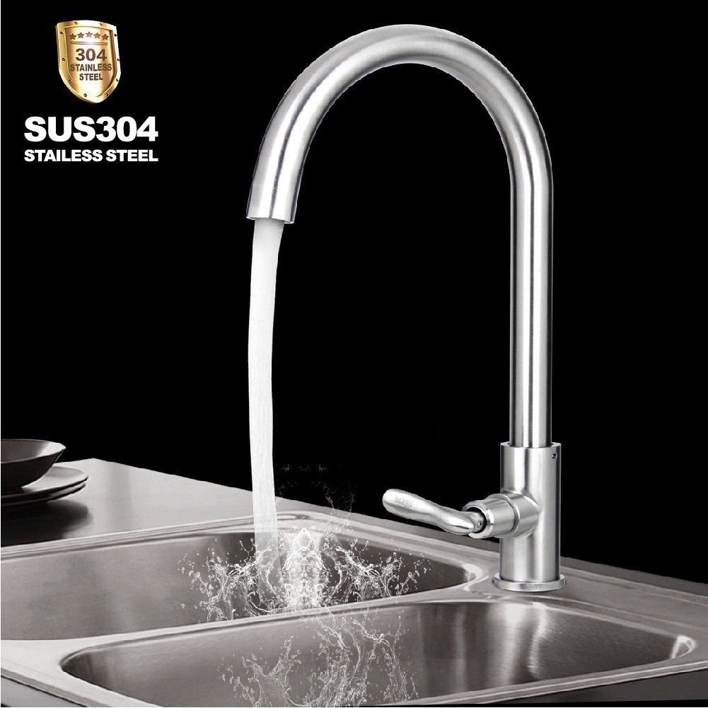 MCPRO Stainless Steel SUS304 Kitchen Extra Big SINK PILLAR TAP SS700/WALL TAP SS701/L SHAPE ...