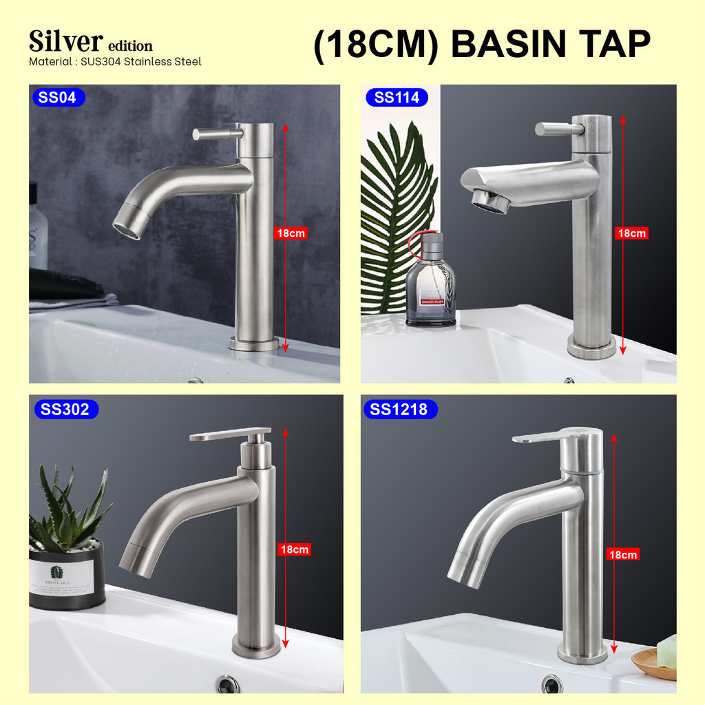 MCPRO Basin Tap Faucet SS04/SSB04/SS114/SS302/SSB15/SS1218/SSR7661 ...