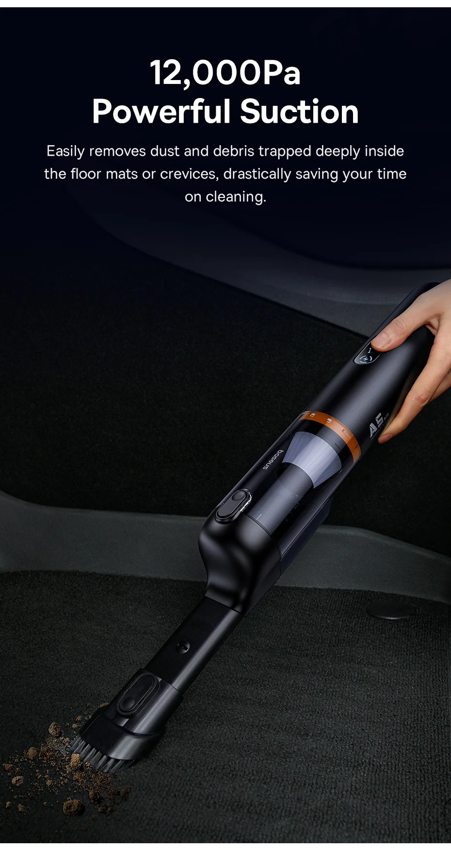 Baseus A5 Air 12000Pa Car Wireless Vacuum Cleaner Cordless Vehicle ...