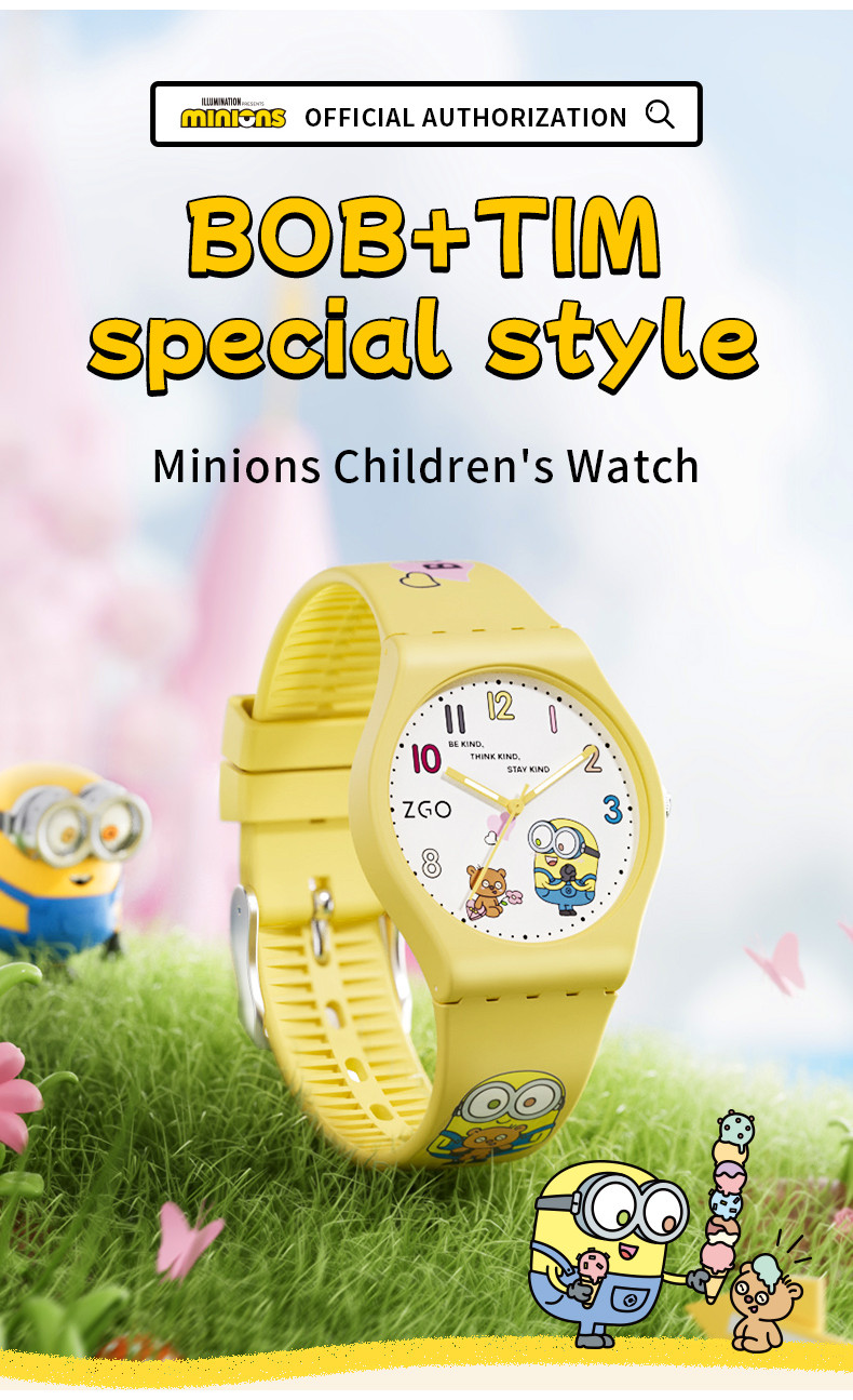 ZGO x Minions Children's Watch Girls New Style Elementary School Girls ...