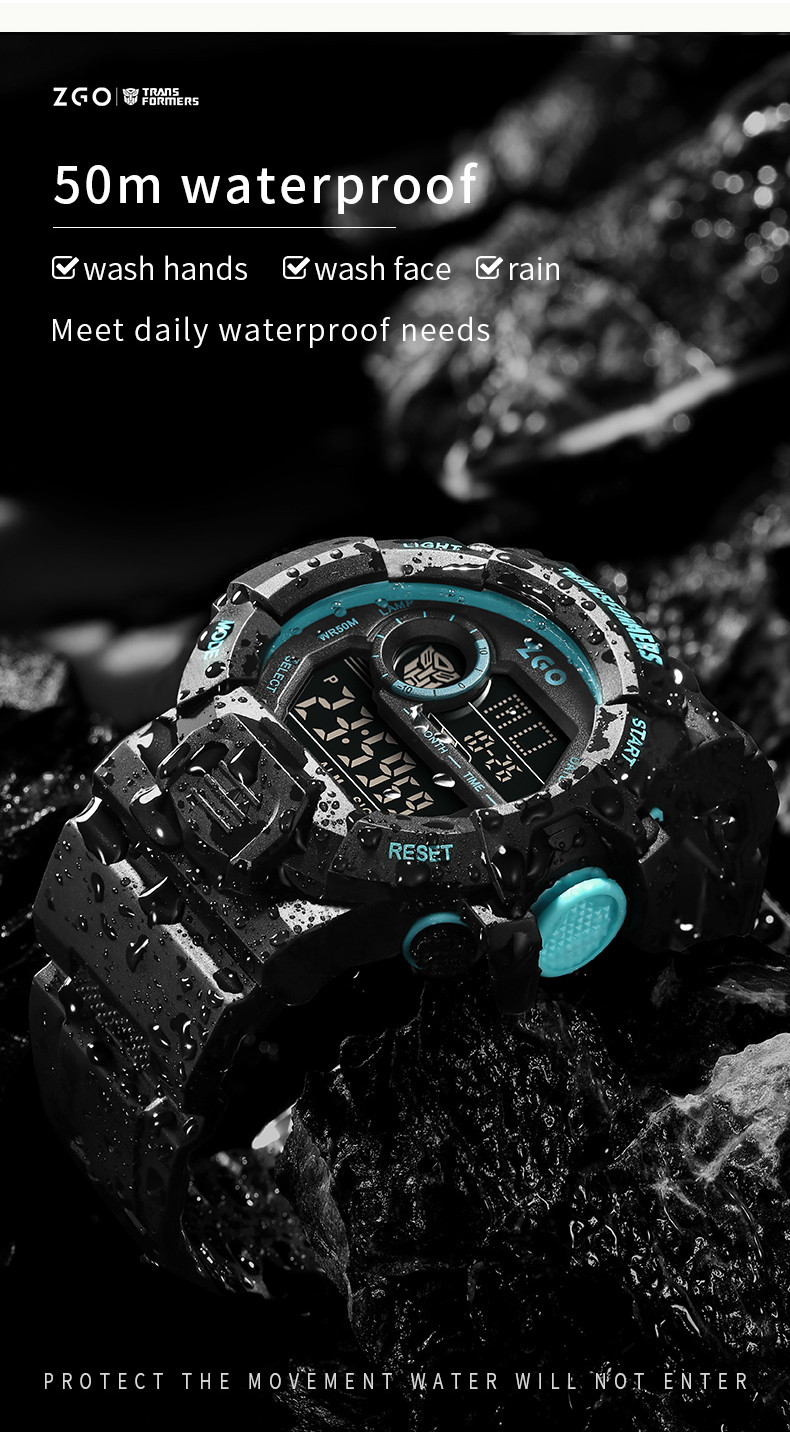 【Hot items】ZGO x Transformers jam tangan budak lelaki Trendy Mechanical ...