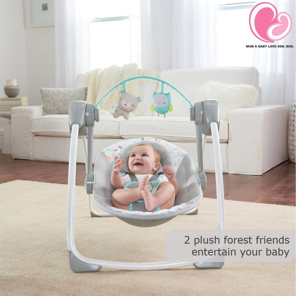 Ingenuity Comfort 2 Go Portable Swing Baby, Auto Musical Cradle, Buaian ...