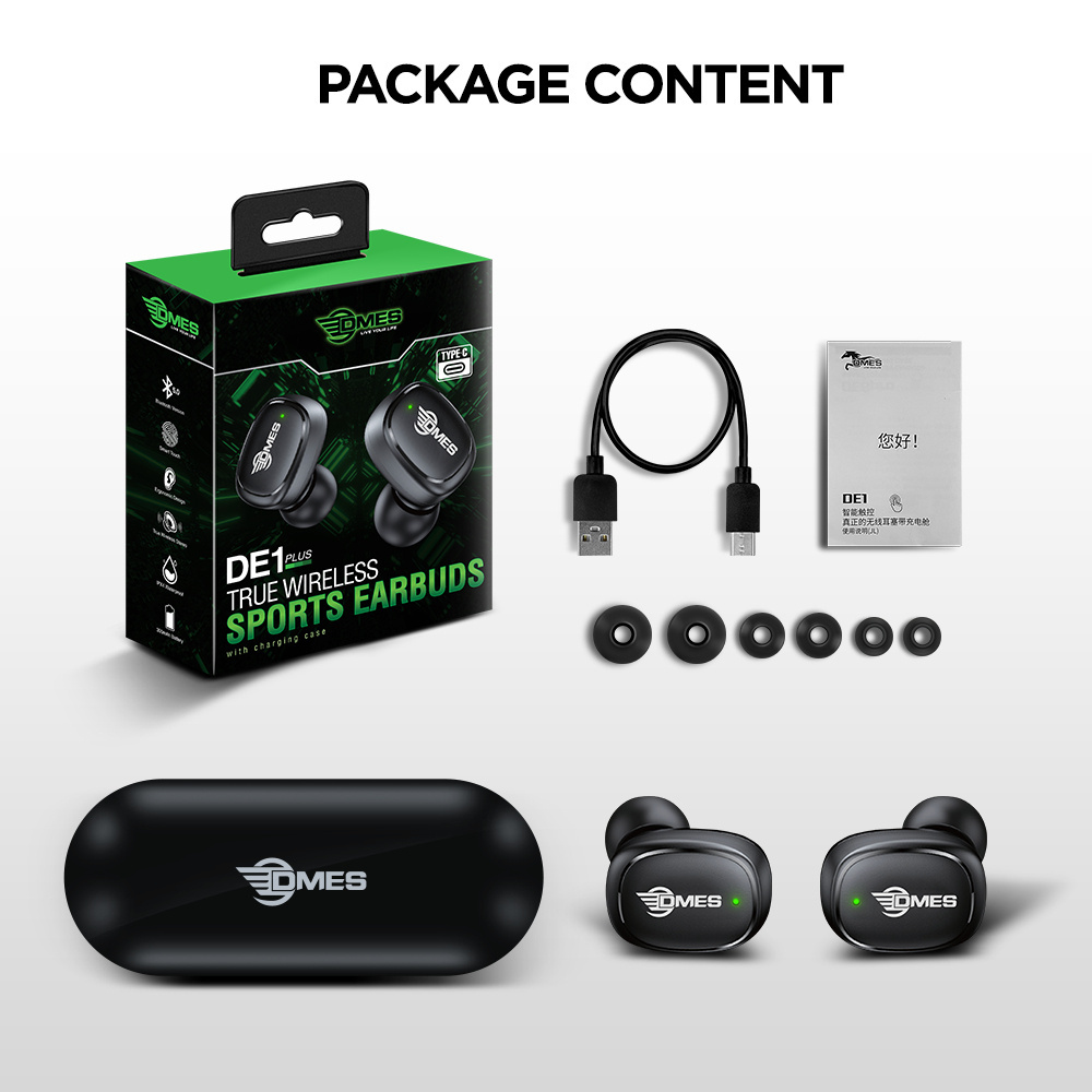 DMES DE1 Plus Wireless Earbuds Bluetooth 5.3 TWS Sport Earbuds with ...