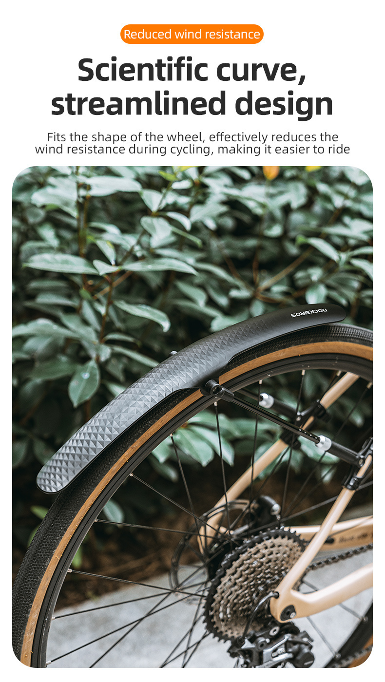 【MY Delivery】ROCKBROS Road Bike Fender 700C Dustproof Mud Guarad Wings ...