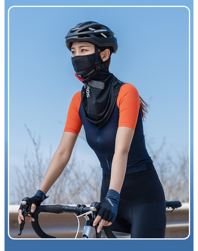 【MY Delivery】ROCKBROS Face Mask Bike Sunscreen Ice Silk Bicycle Anti-UV ...