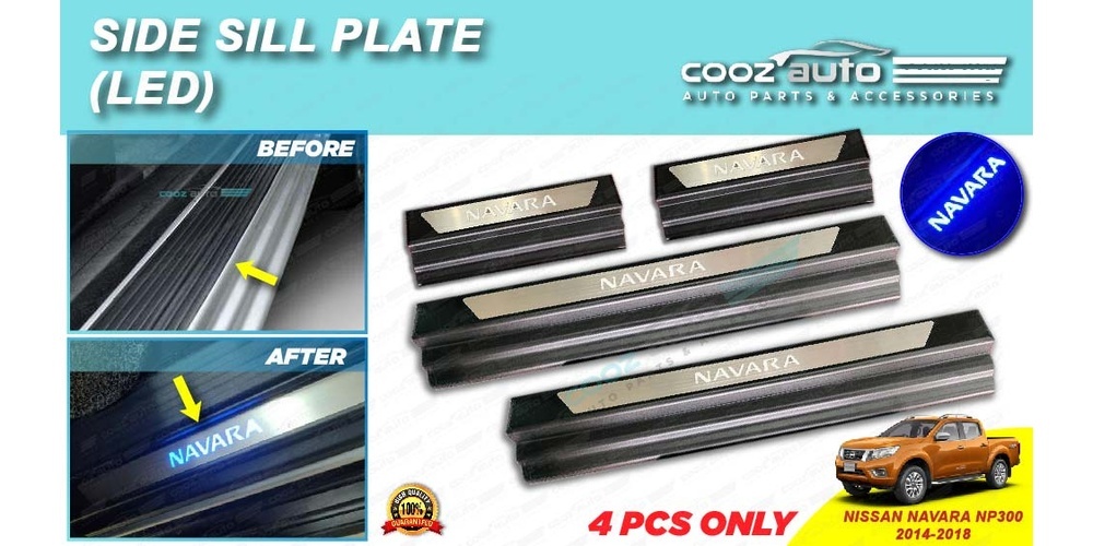 Nissan Navara NP300 2014 - 2022 LED Door Side Sill Step Plates | Shopee ...